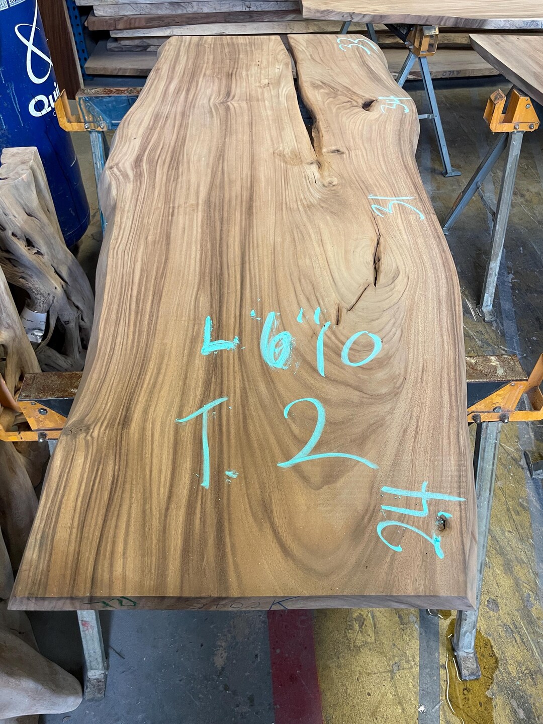 Live Edge Monkey Pod Slab | 6'10" Raw or Finished Wood | Kiln-dried ...
