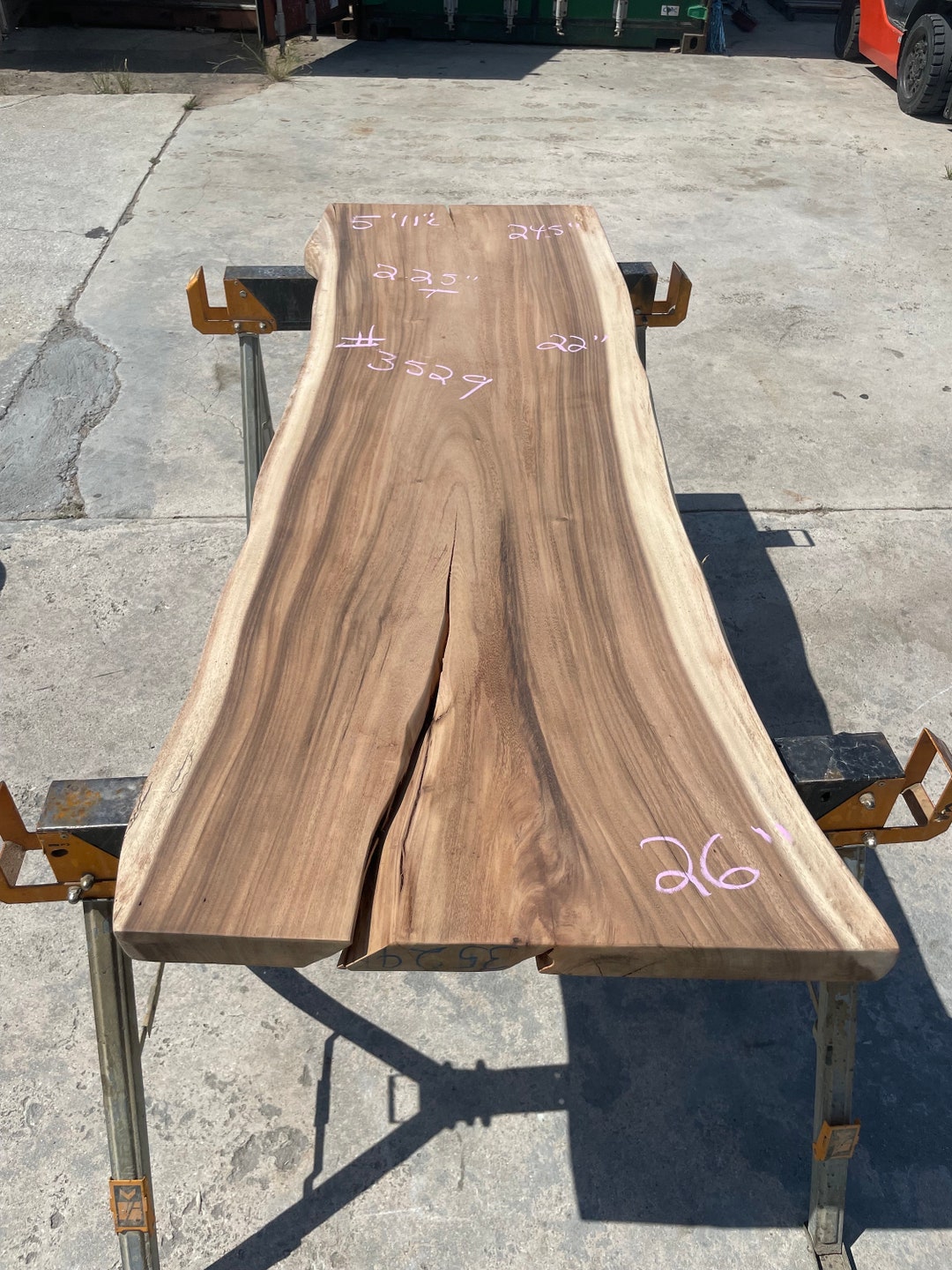 Exotic Hardwoods Live Edge Monkey Pod Slab 511L X 22-26W at 2.25 Thick ...