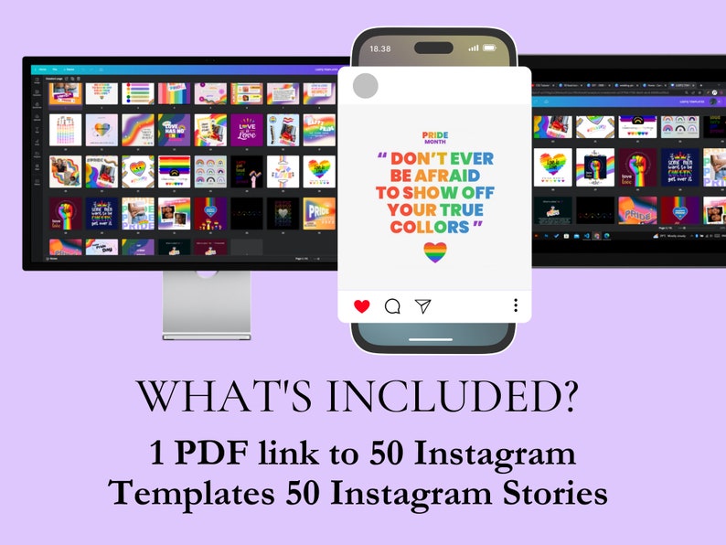 LGBTQ Instagram Post Templates Canva Pride Templates Pride - Etsy