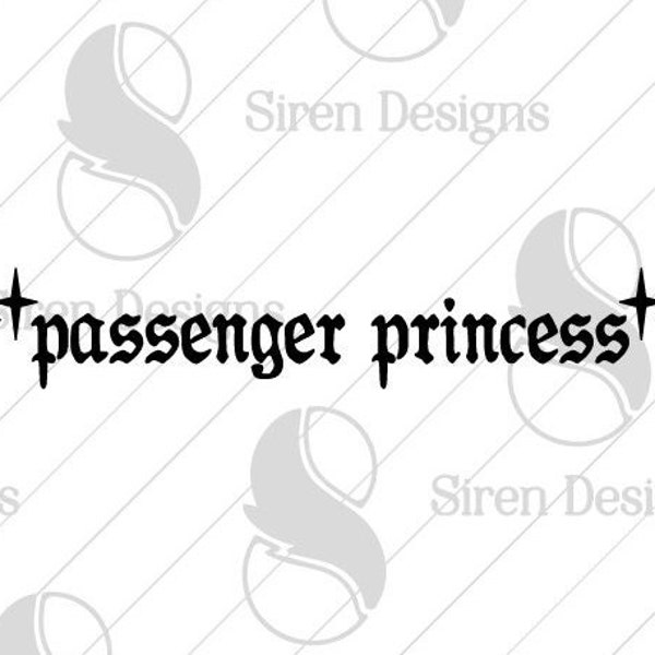 Passenger Princess Sticker - Etsy