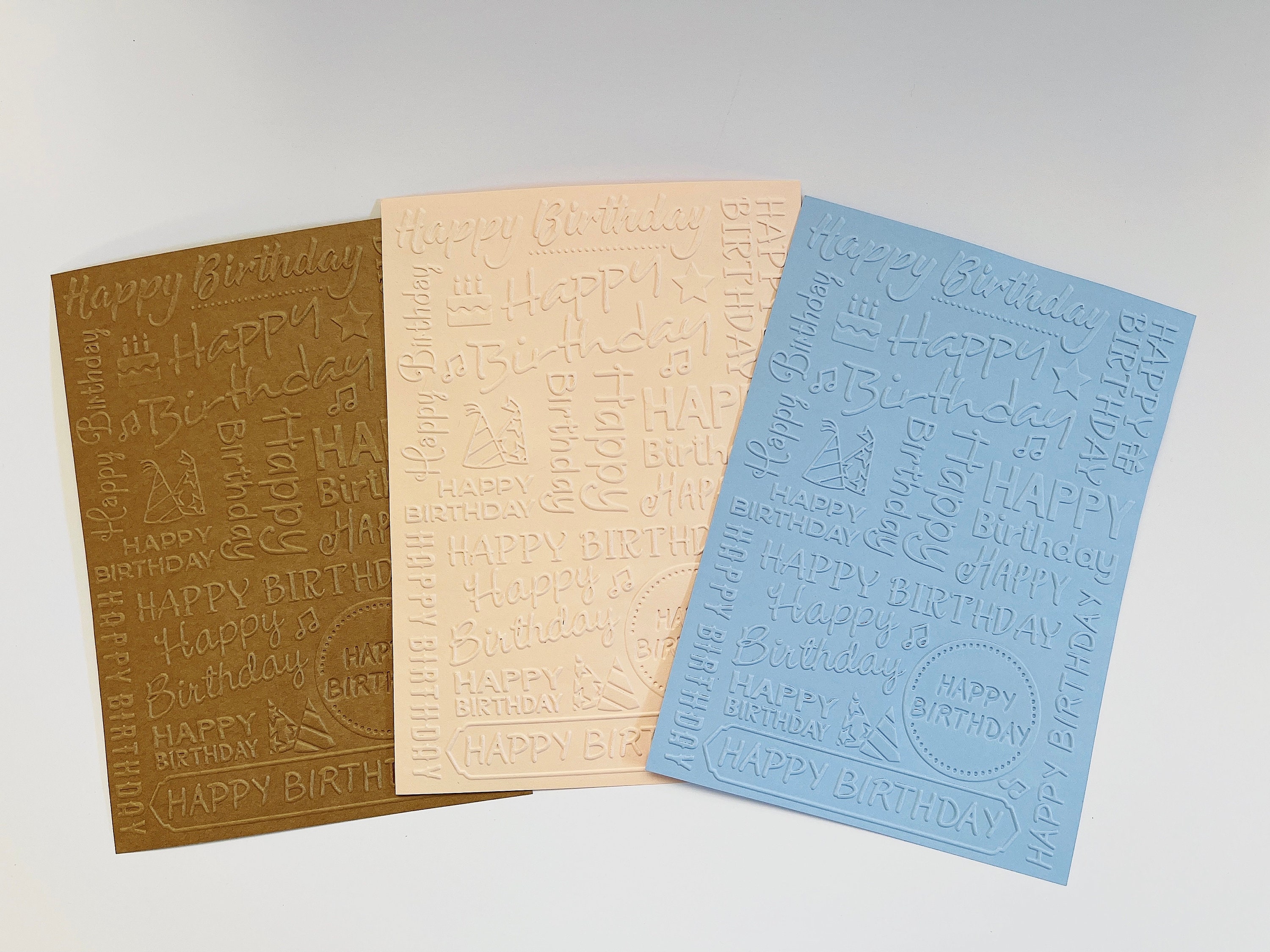 Happy Birthday Embossing Folders for DIY Scrapbooking Paper Craft/card ...