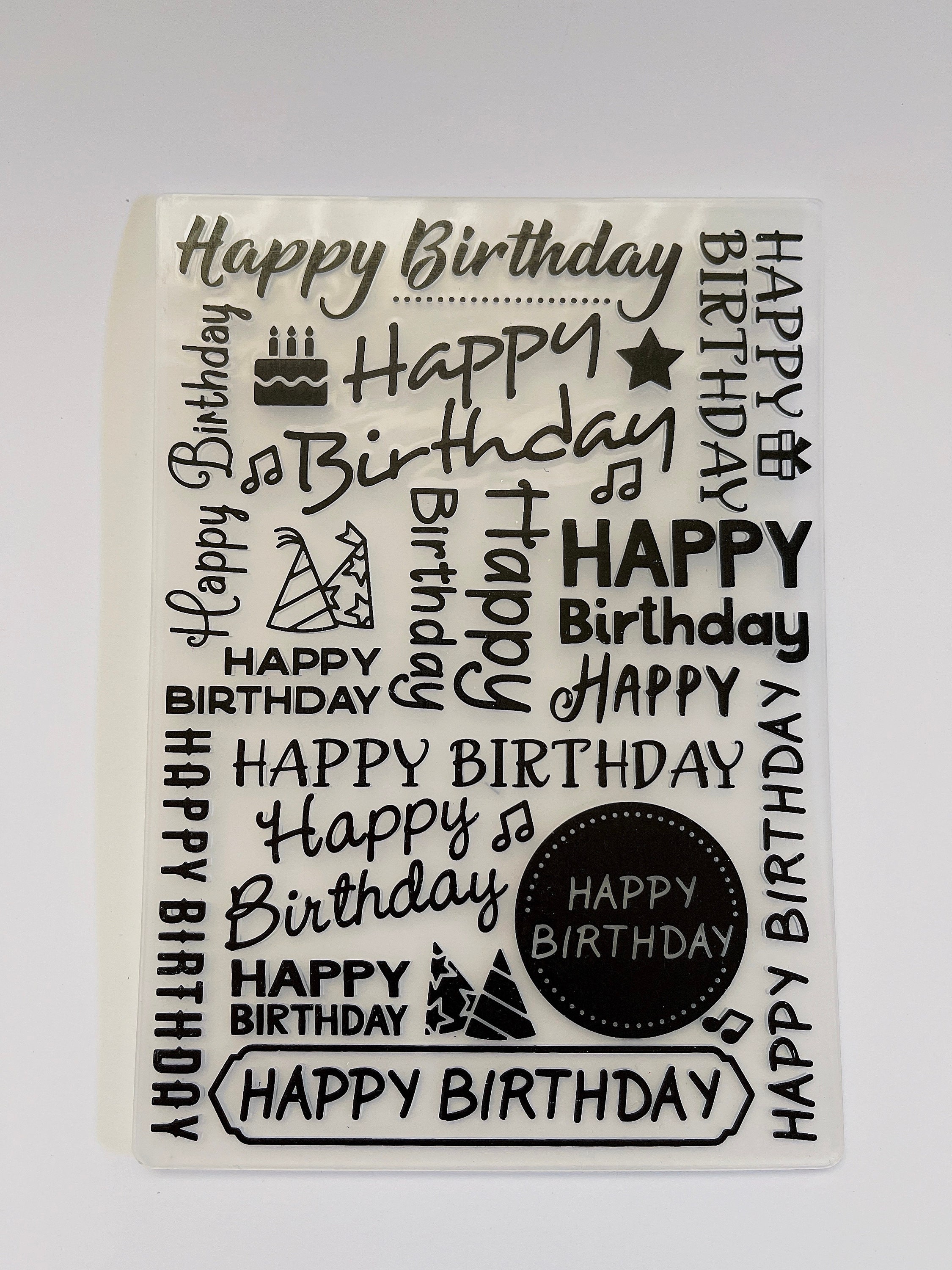 Happy Birthday Embossing Folders for DIY Scrapbooking Paper Craft/card ...