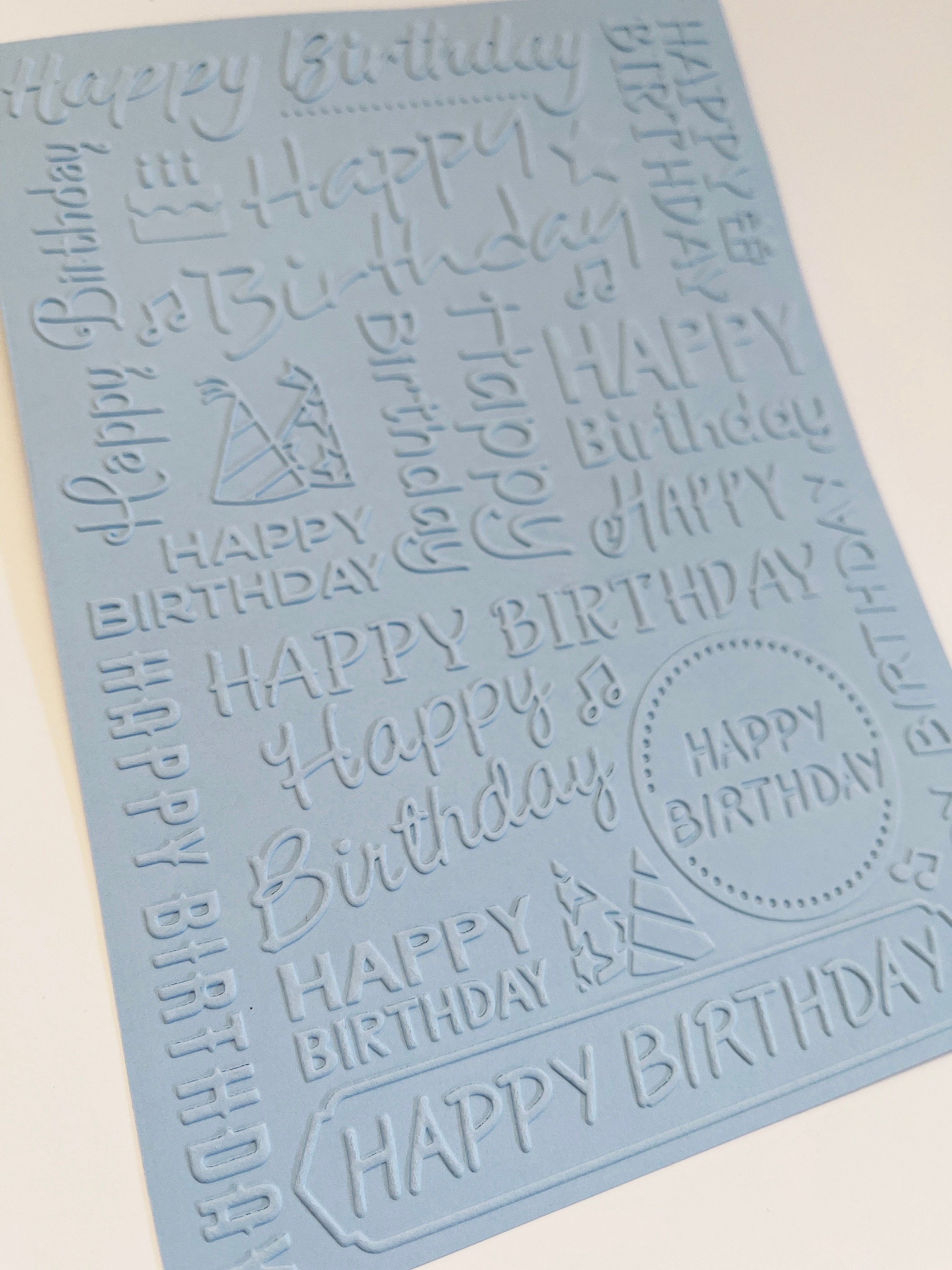 Happy Birthday Embossing Folders for DIY Scrapbooking Paper Craft/card ...