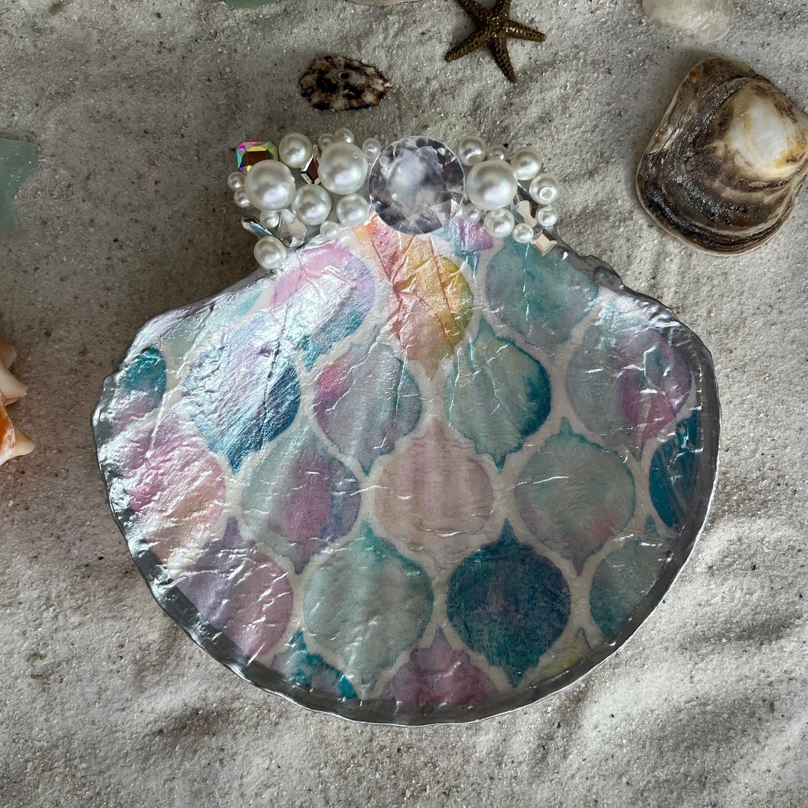 Set of Three Nesting Scallop Shells With Mermaid Ocean Theme - Etsy
