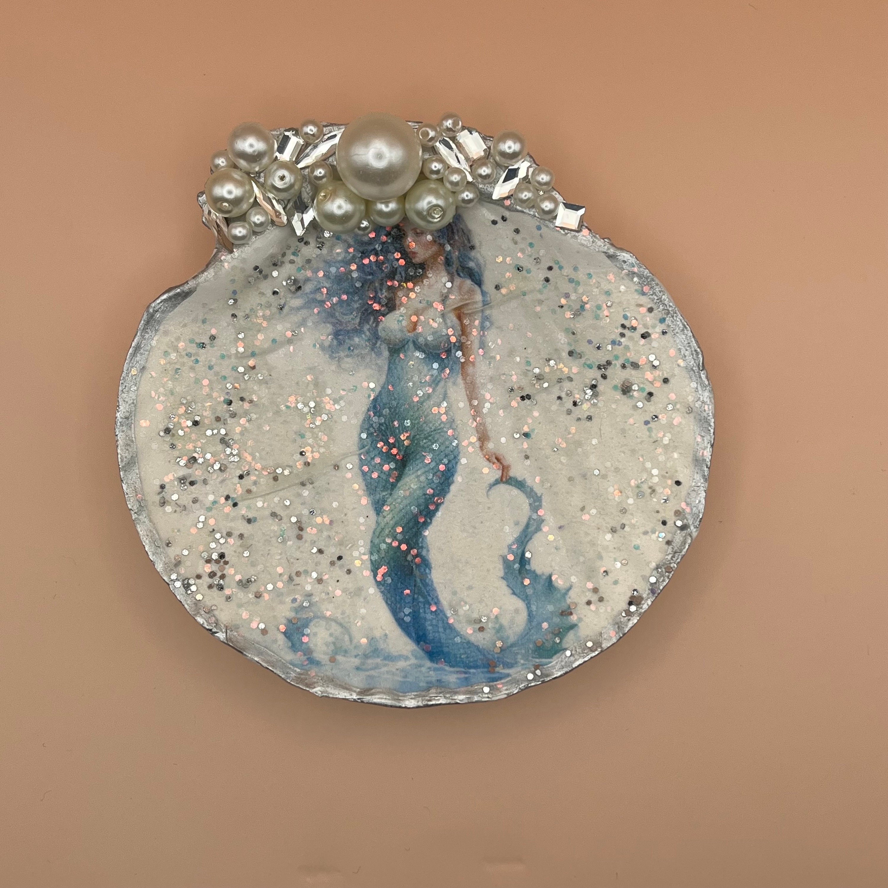 Mermaid Scallop Shell Trinket/ring Dishes/table Decor With Stand - Etsy