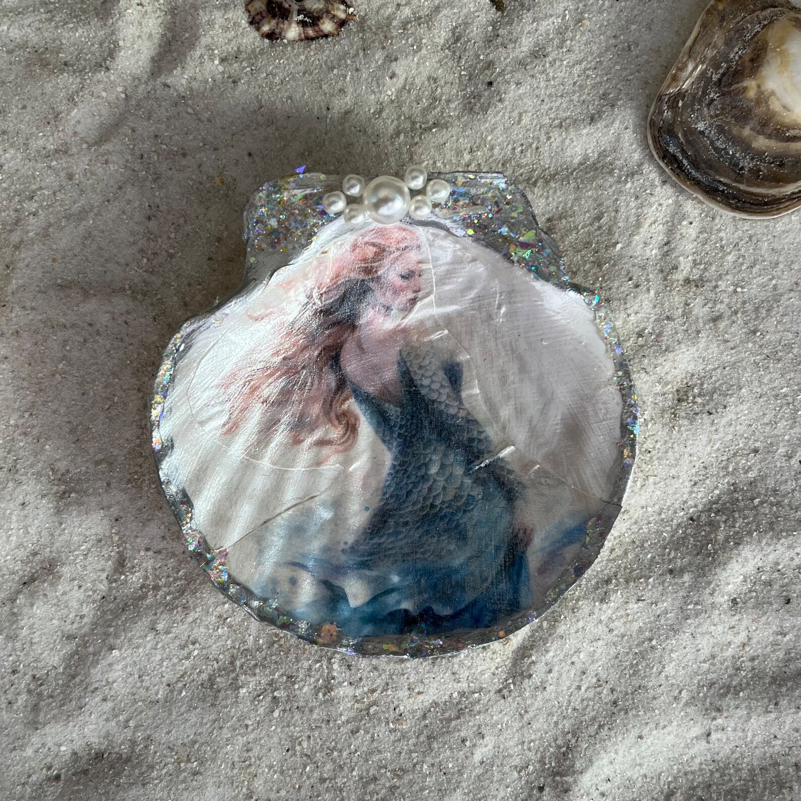 Set of Three Nesting Scallop Shells With Mermaid Ocean Theme - Etsy