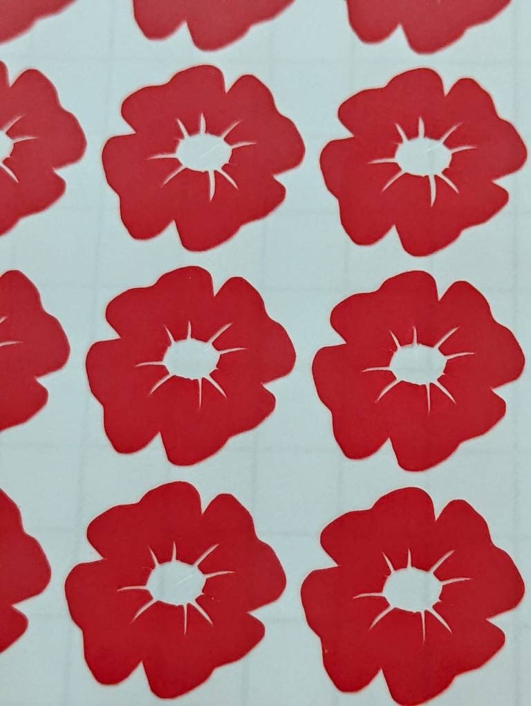 24 36 48 100 Poppy Stickers Remembrance Day Vinyl Decal - Etsy Canada
