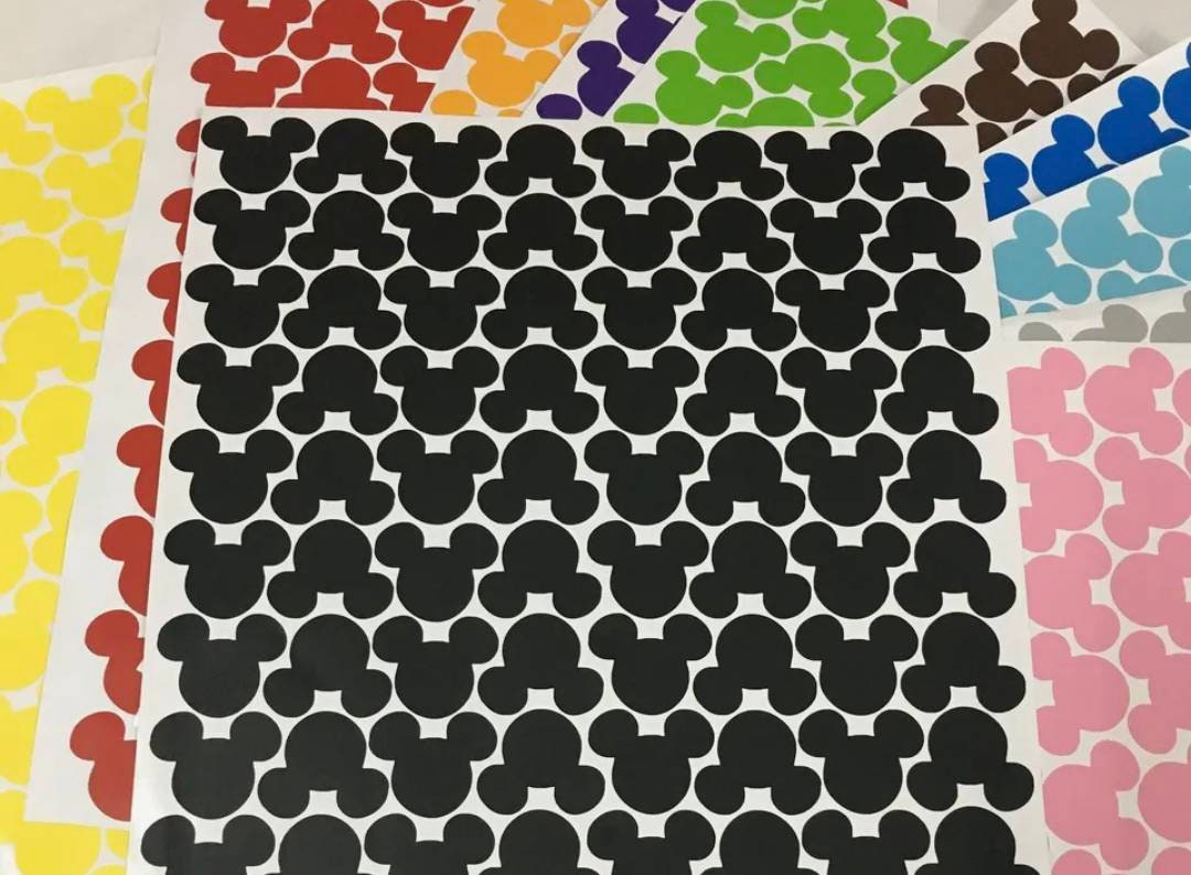 Disney Minnie Mickey Mouse Head Stickers 28 Stickers per A4 Sheet - Etsy