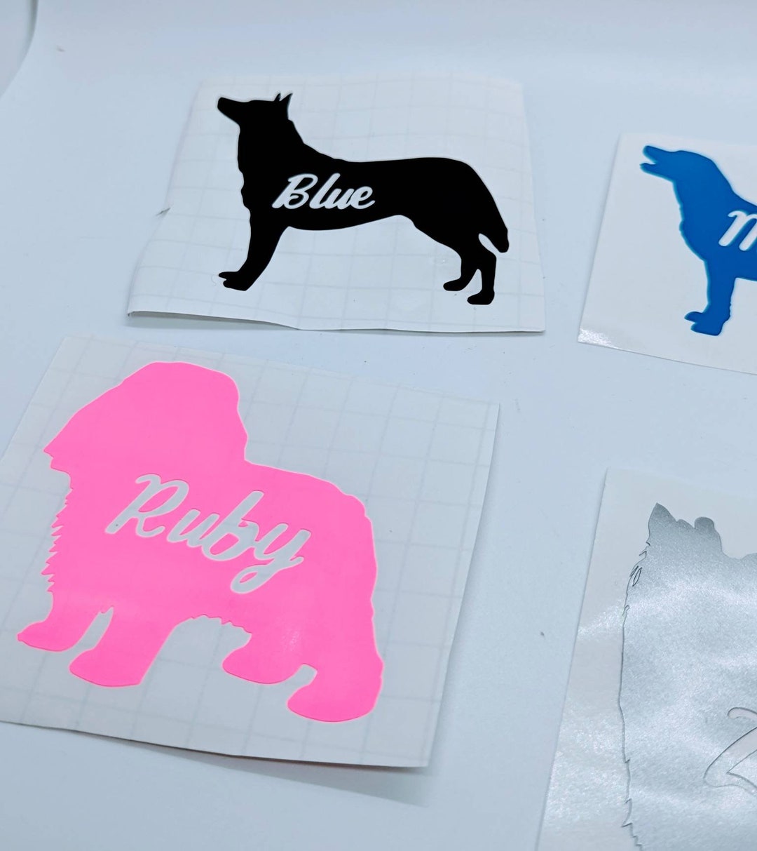 Personalized Dog Name Vinyl Sticker, Over 600 Breeds to Choose From - Etsy