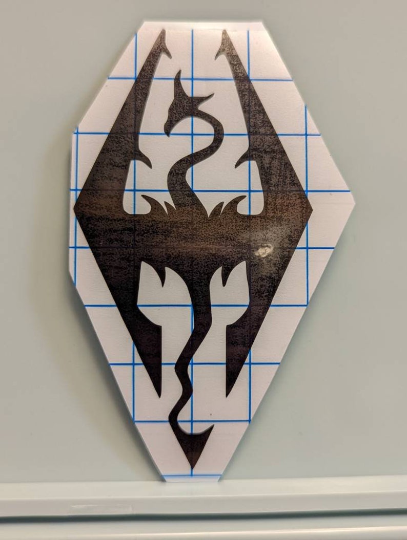 Skyrim Vinyl Decal, Dragon Logo, Gaming Sticker - Etsy