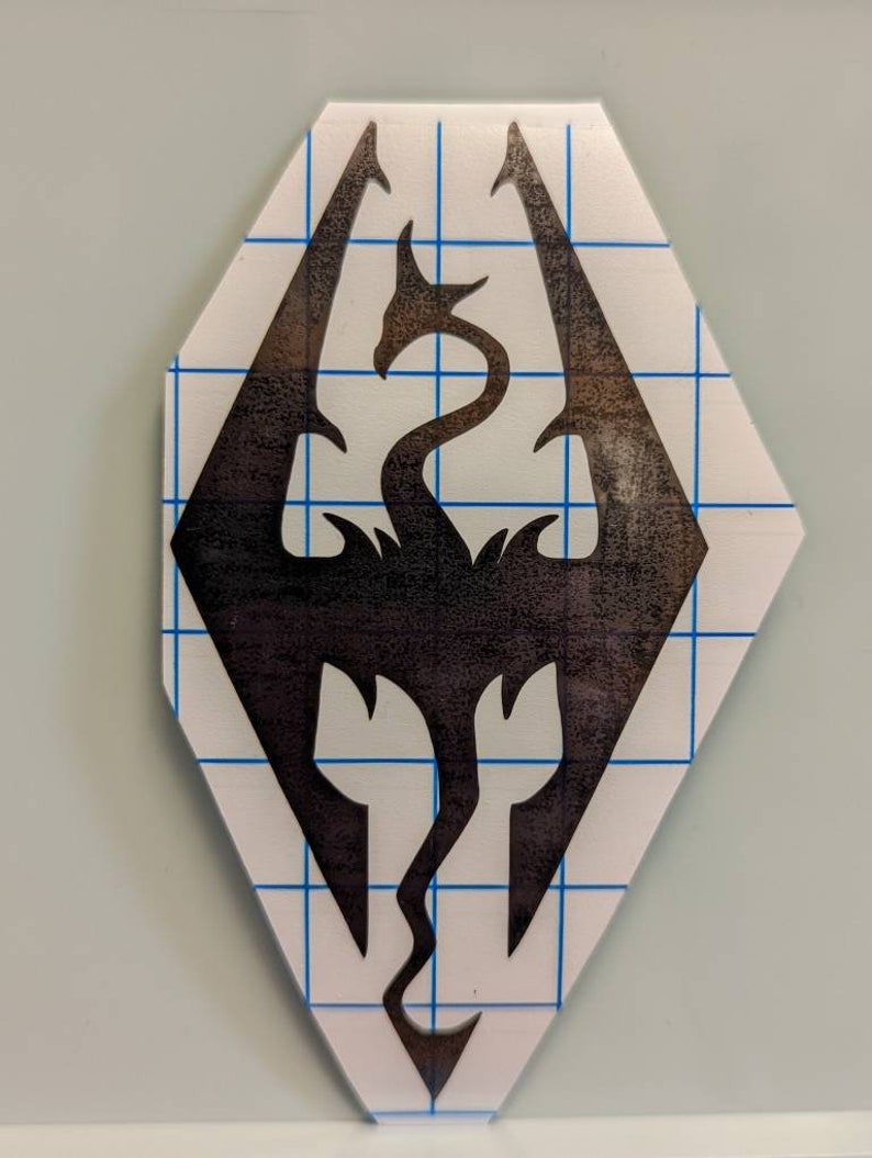 Skyrim Vinyl Decal, Dragon Logo, Gaming Sticker - Etsy