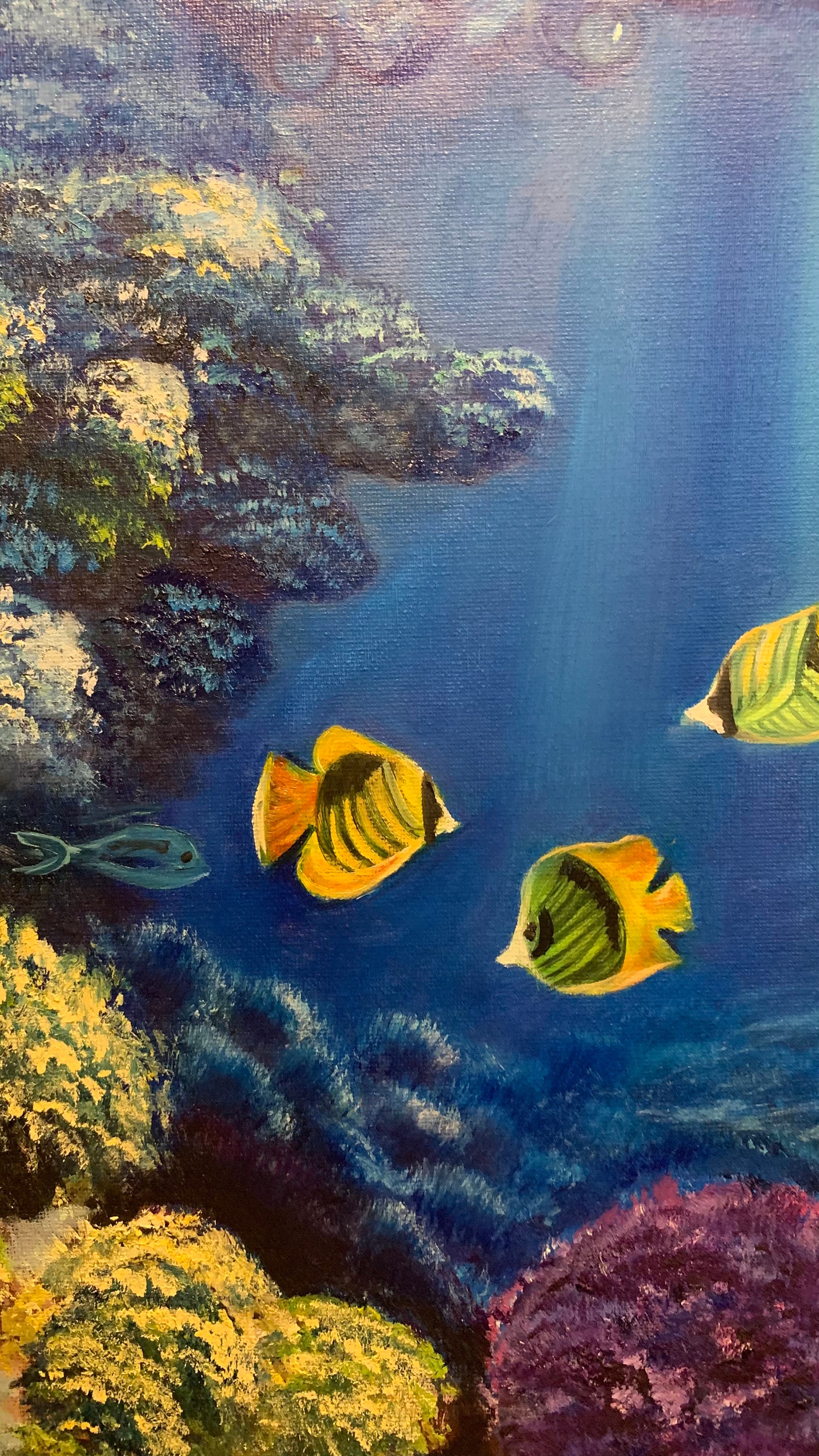 Under the Sea Painting Water Fish Painting Coral Paintings Sea Life Art ...