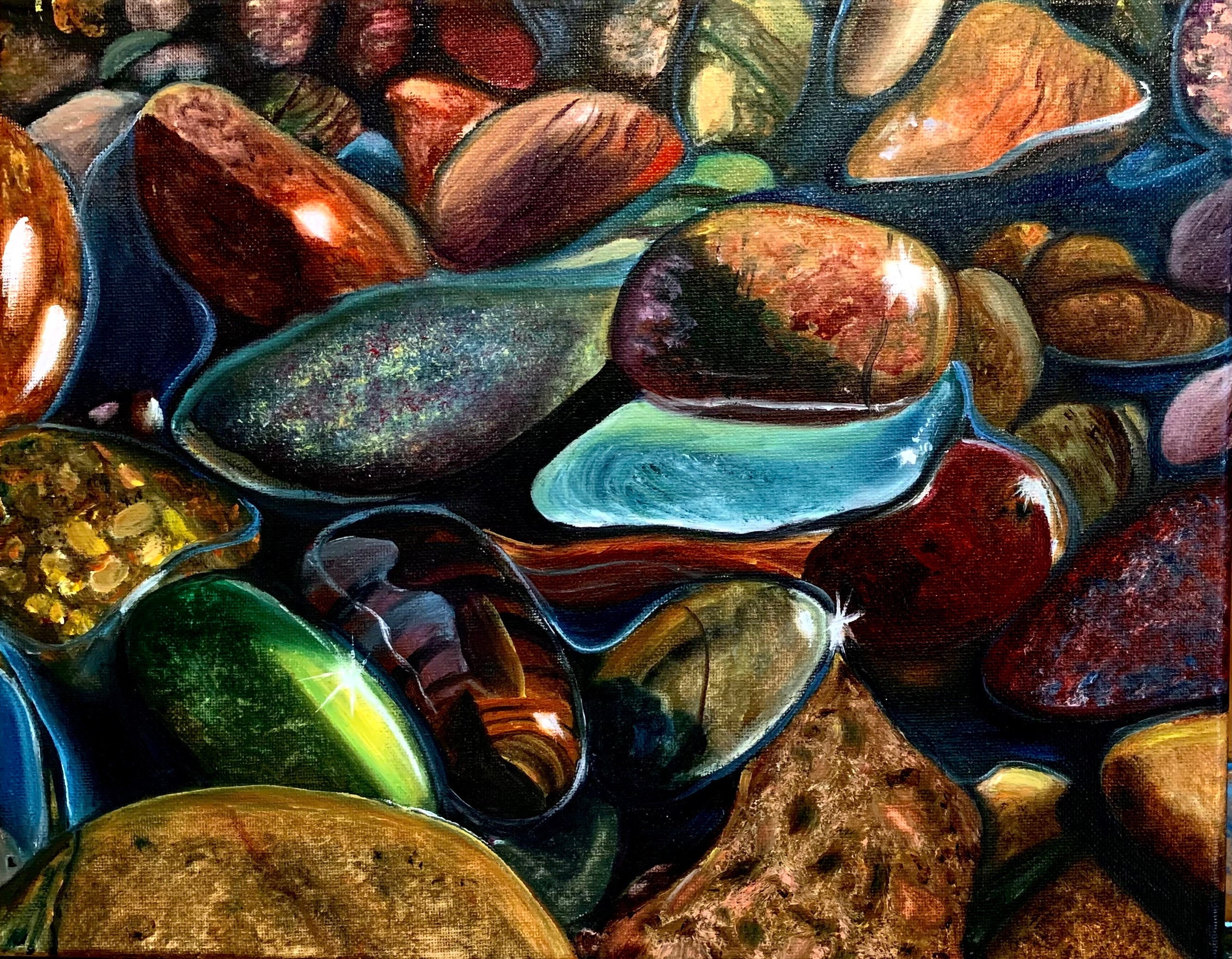Oil Painting Rocks And Stones