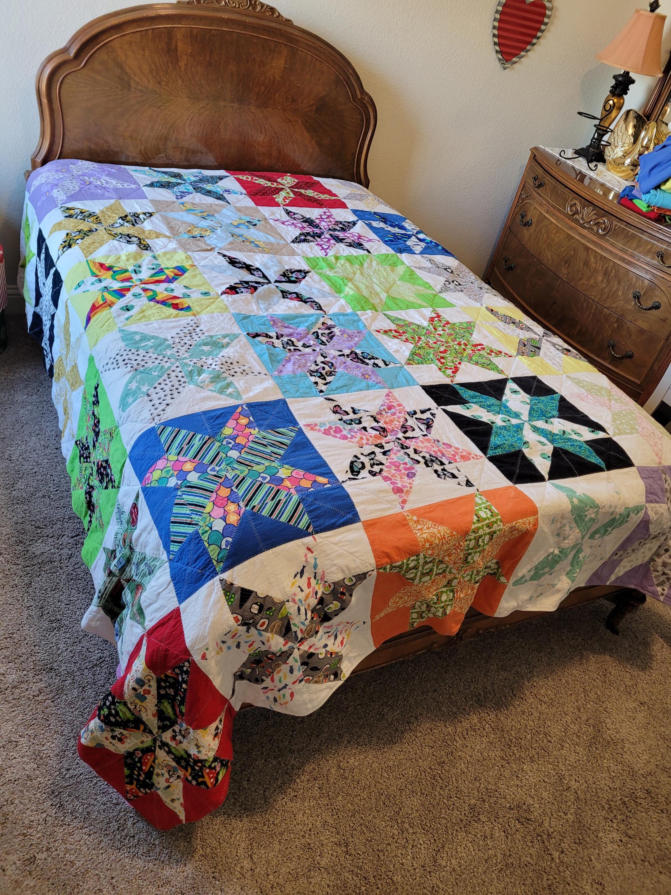Homemade Flannel Quilt 90" X 90". FULL/QUEEN/KING - Etsy