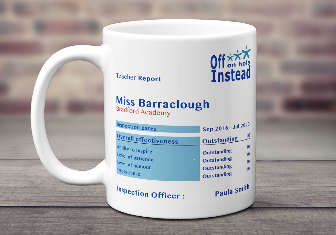 Personalised Teacher Report Mug. - Etsy