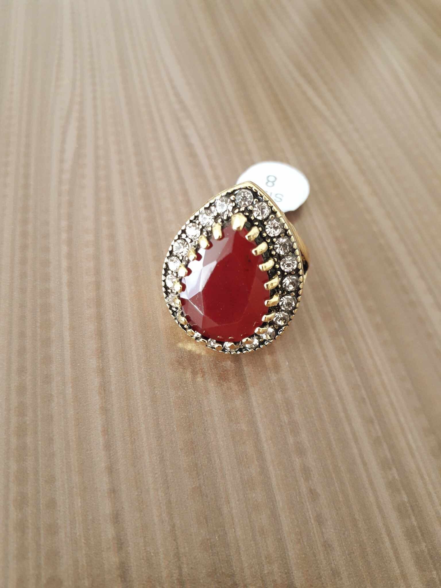 Hurrem Sultan Red Ring Ottoman Palace Queen Ring Turkish Ring Ottoman ...