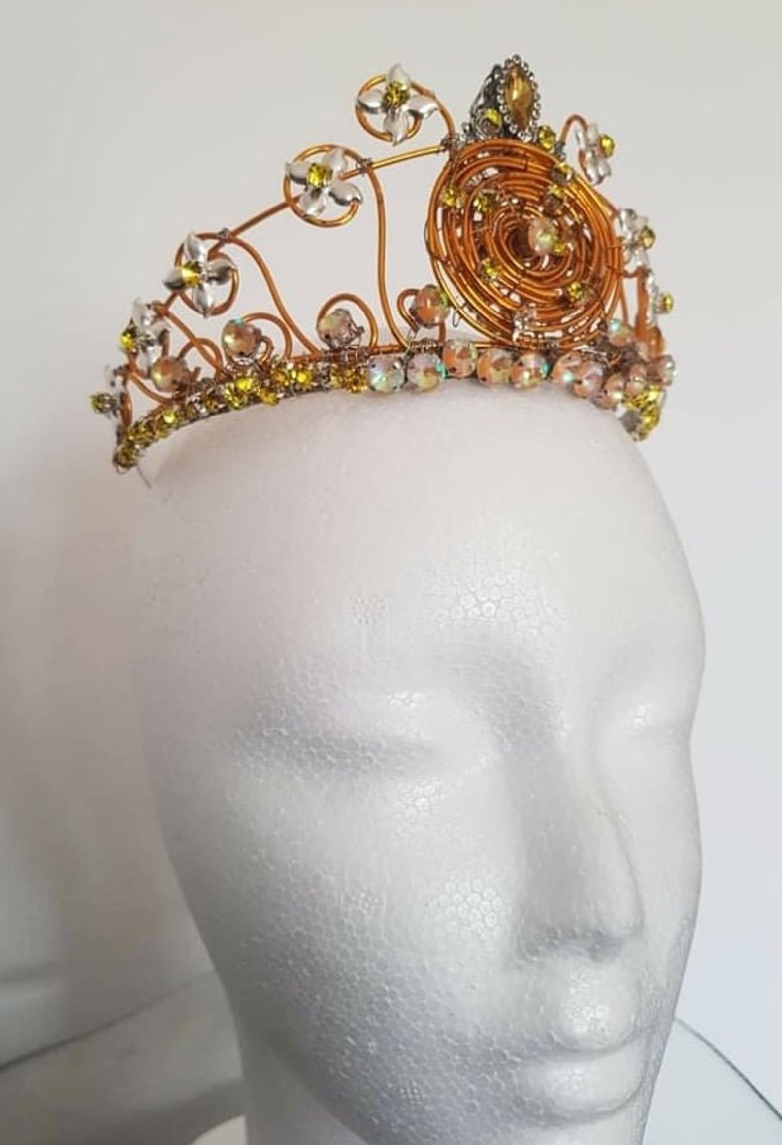 Hurrem Sultan Crown Tiara Golden Yellow Magnificent Century - Etsy