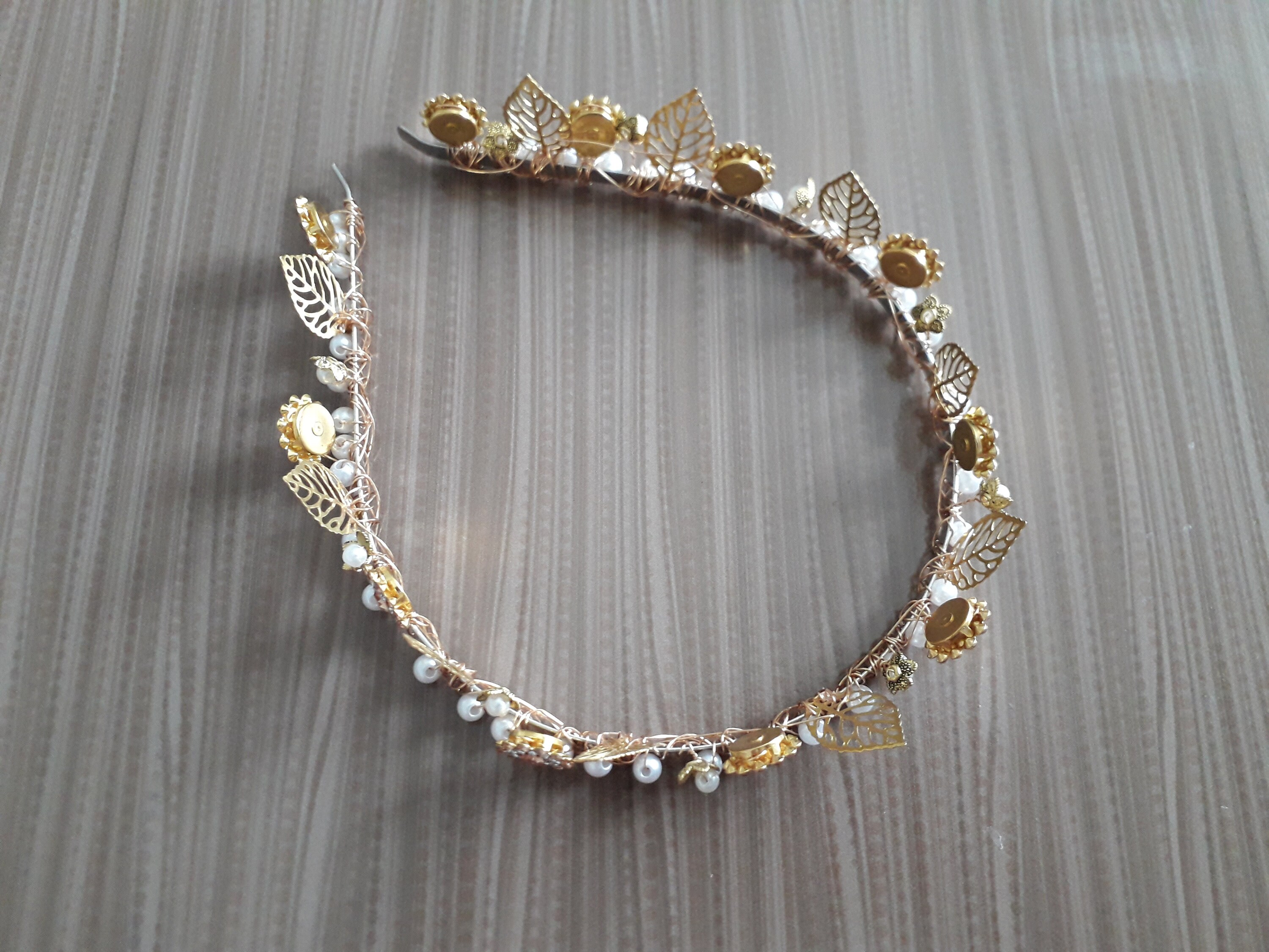 Small Gold Tiara With Pearls, Ottoman Style Crown - Etsy