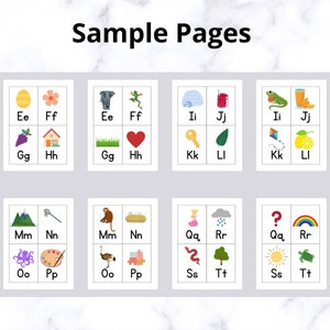 Alphabet ABC Flashcards, ABC Words Picture Cards, Preschool, Classroom ...