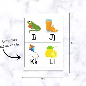 Alphabet ABC Flashcards, ABC Words Picture Cards, Preschool, Classroom ...