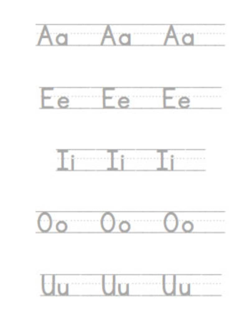Vowels Worksheet, Learning Vowels - Etsy