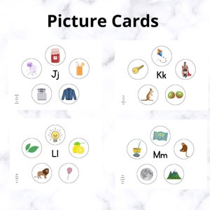 Alphabet ABC Flashcards, ABC Words Picture Cards, Preschool, Classroom ...