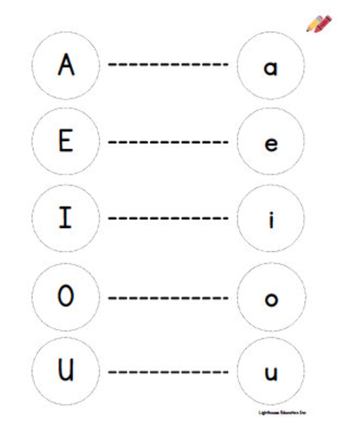 Vowels Worksheet, Learning Vowels - Etsy