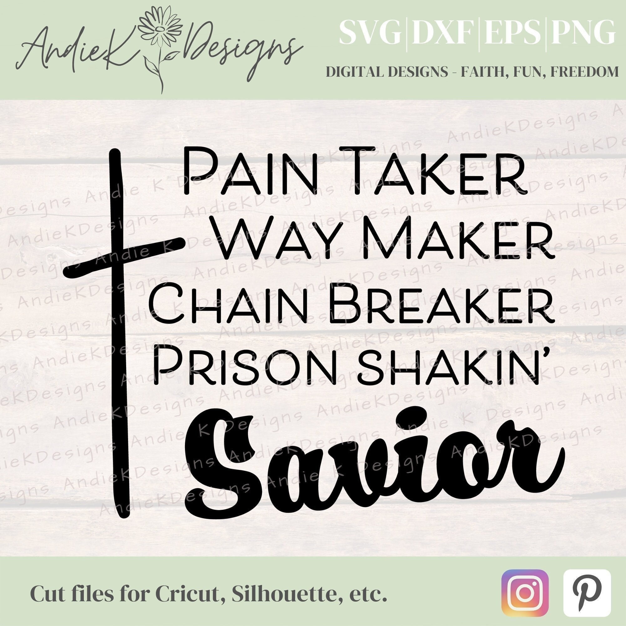 Savior Svg, Chain Breaker Svg, Jesus Svg, Faith Svg, Digital Cut File ...