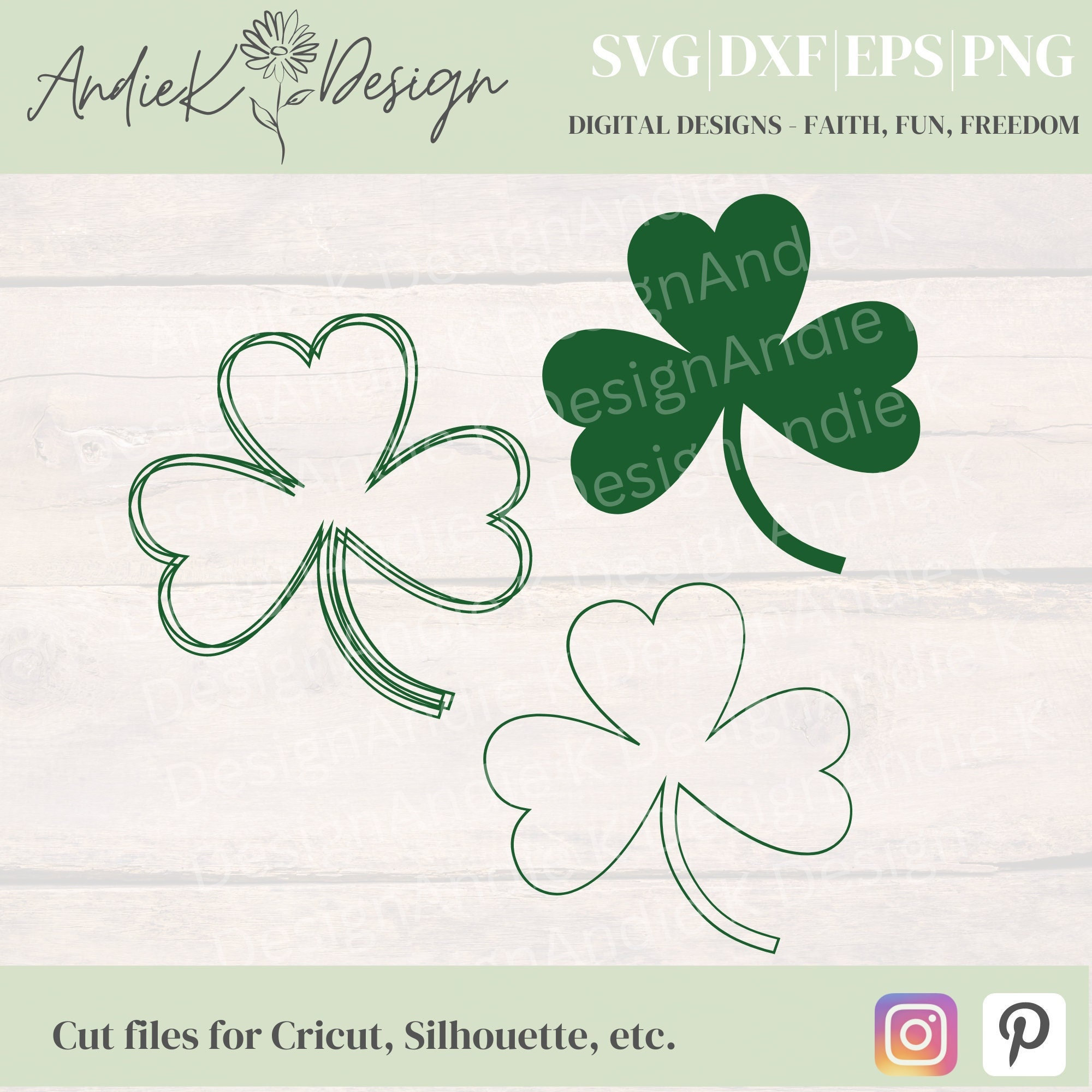 Shamrocks Svg-shamrock Svg-st Patricks Day Svg-shamrock Cut File ...