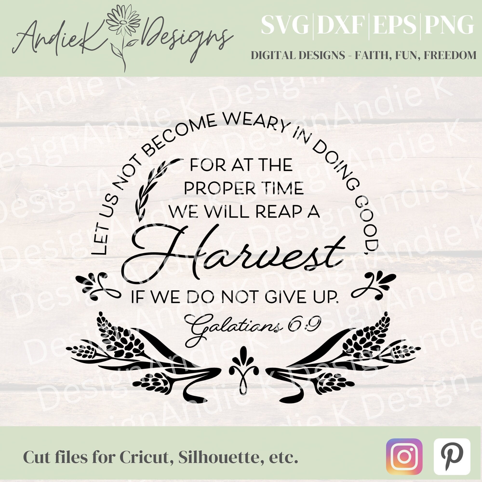 Galatians 6:9 Svg-harvest Svg-scripture Svg-autumn Svg-religious Svg ...