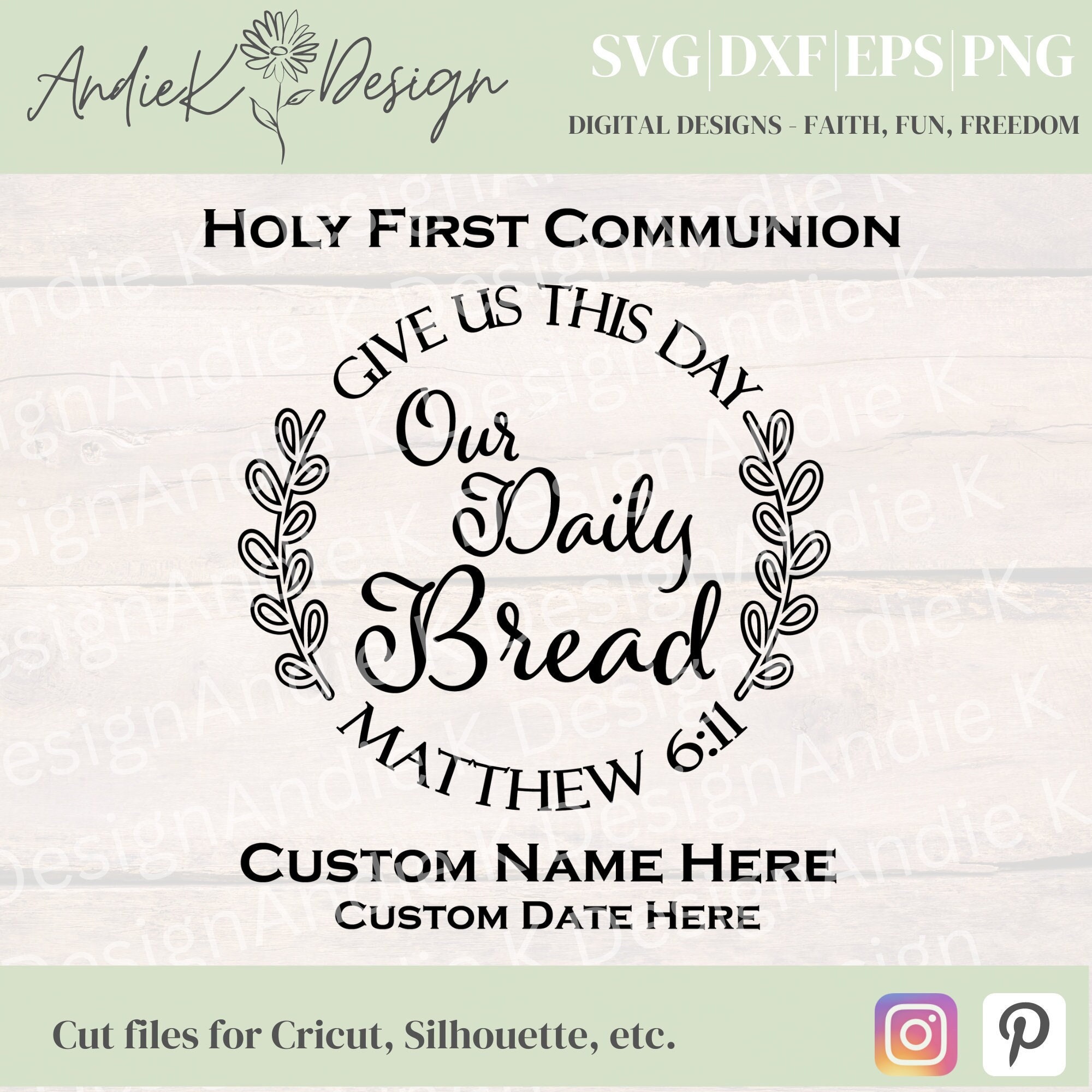 Customized Holy First Communion Svg-custom Communion Digital Download ...