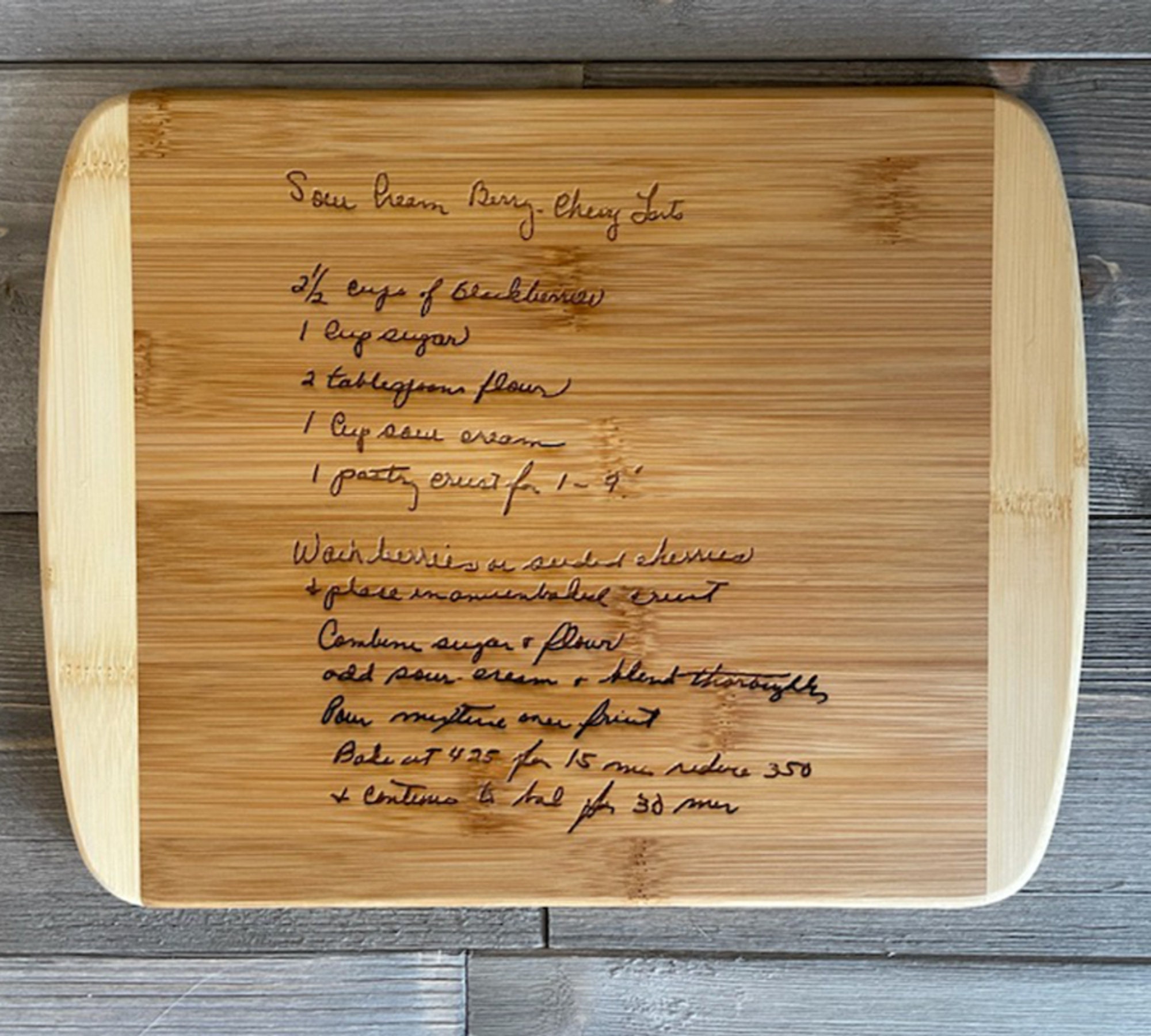 Handwritten Recipe Cutting Board Gift, Serving Board, Engraved Family ...