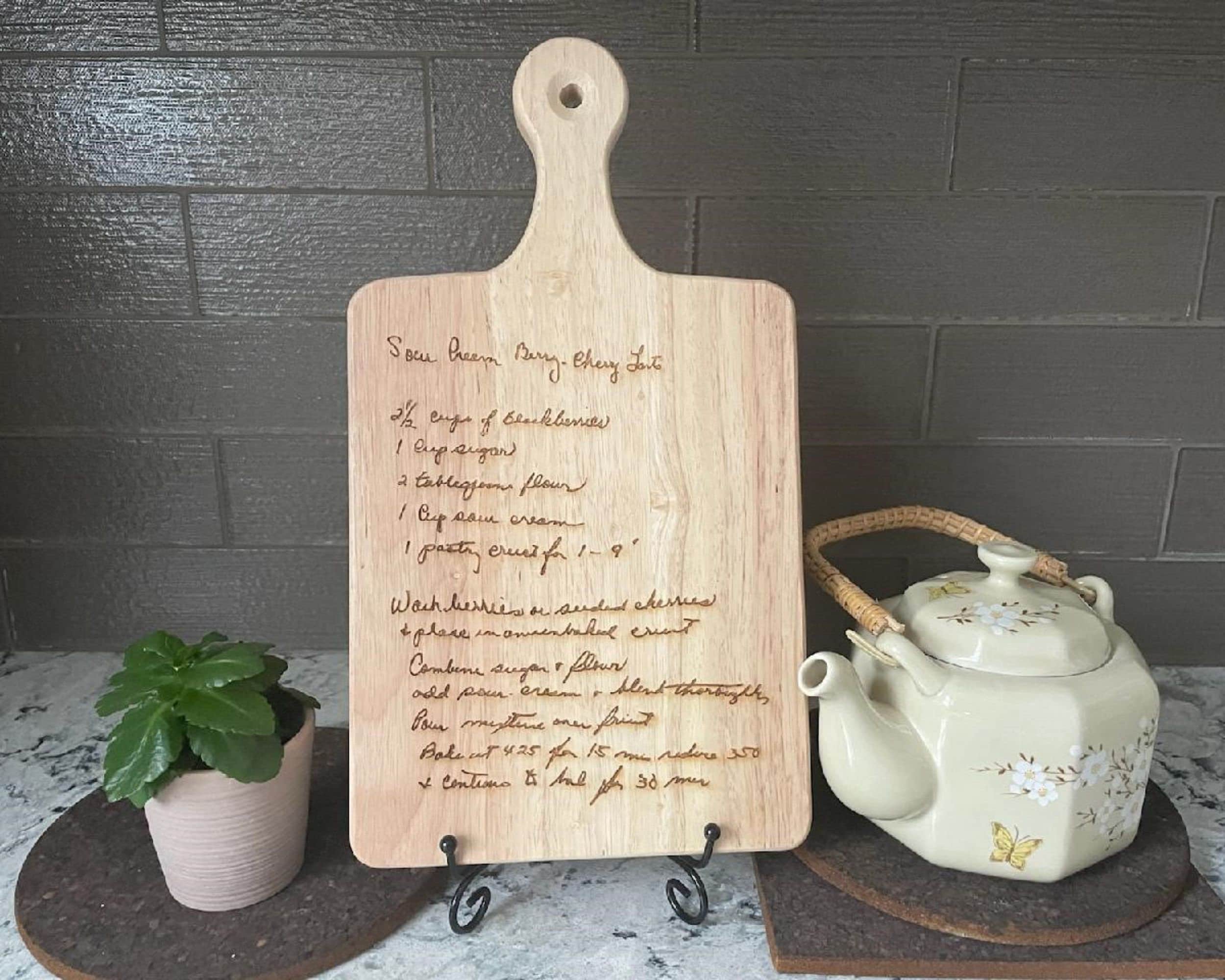 Handwritten Recipe Cutting Board Gift, Serving Board, Engraved Family ...