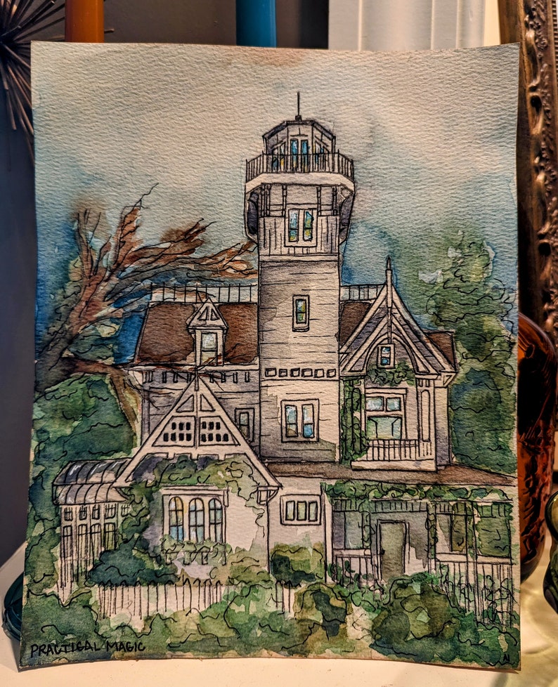 8x10 Practical Magic Watercolor Prints - Etsy