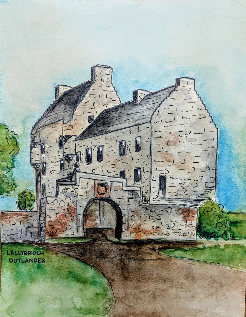 8x10 Outlander Lallybroch Fictional Home Watercolor Prints - Etsy