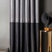 Luxury Curtain Panel Striped Patterned Fabric Bedroom Dining Room Black ...
