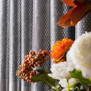 Luxury Curtain Panel Striped Patterned Fabric Bedroom Dining Room Black ...