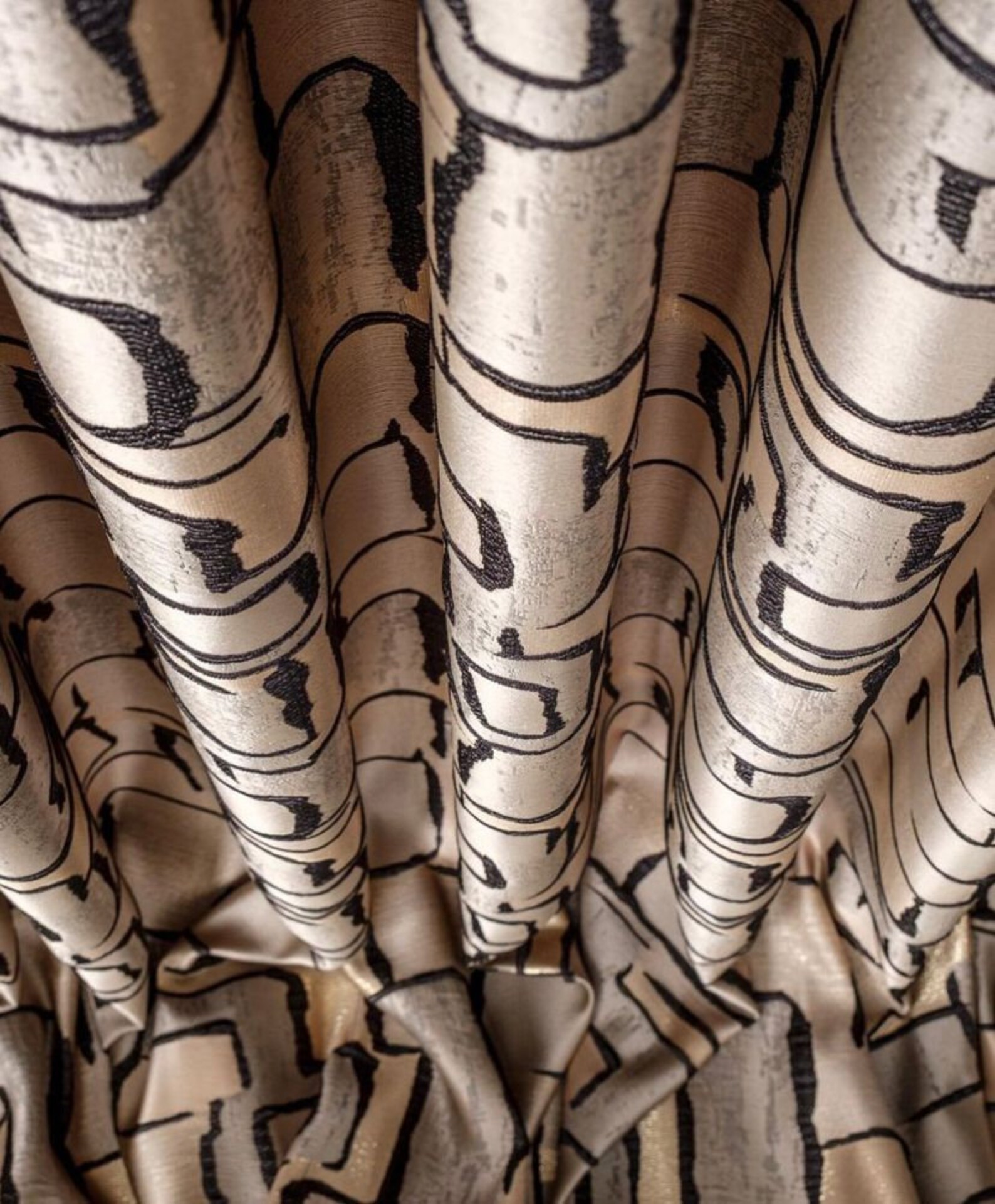 Geometric Pattern Curtain Lining and Pinch Pleat Options - Etsy