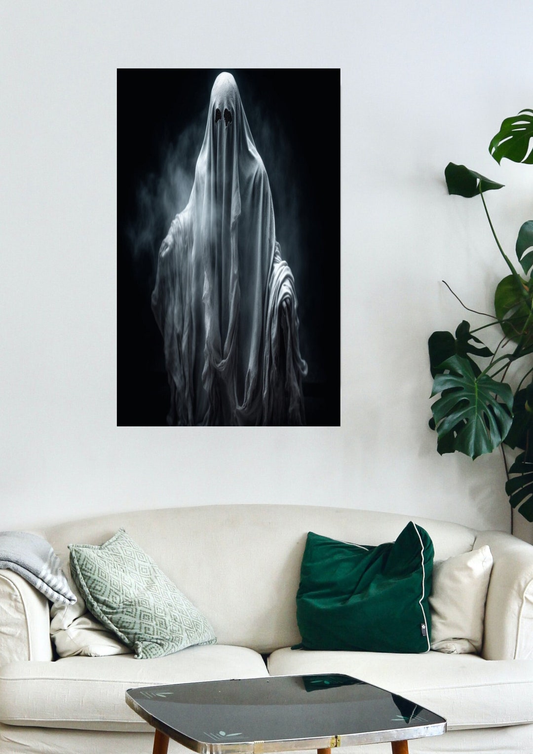 Haunting Ghost Gothic Painting Dark Academia Art Print Wall Art ...