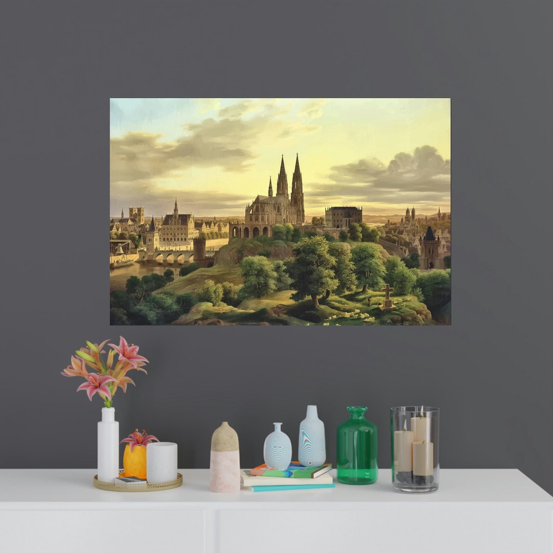 Medieval European Landscape Art Print. - Etsy