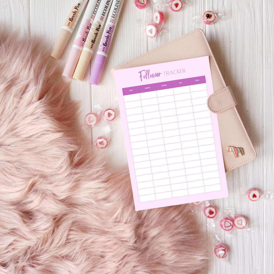 Printable Follower Tracker Digital Download // Small Business Folower ...