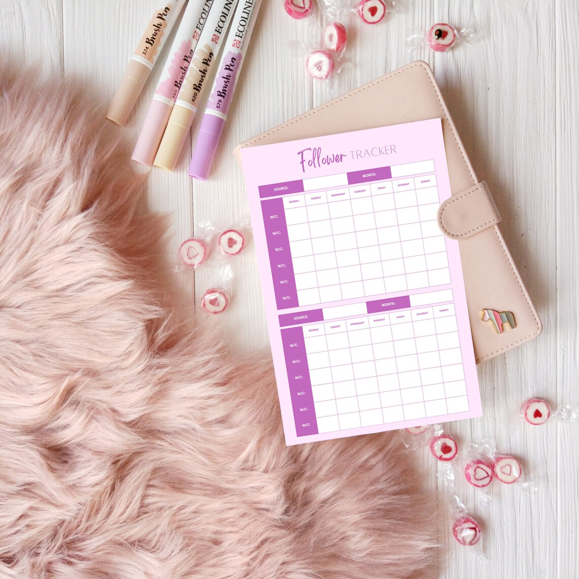 Printable Follower Tracker - Digital Download // Small Business Folower ...