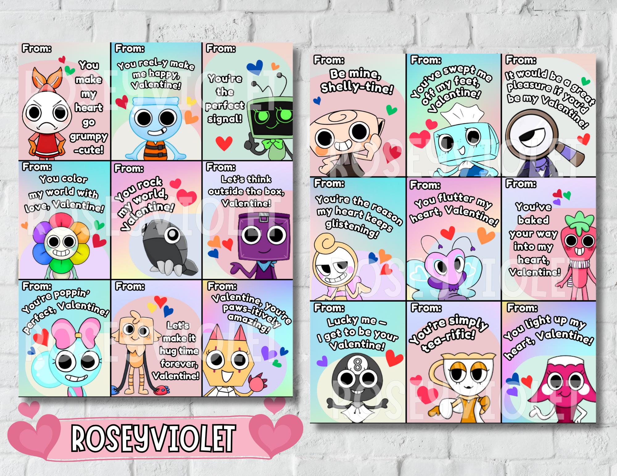 Dandy's World Valentine Cards | Printable Valentine Cards for Kids ...