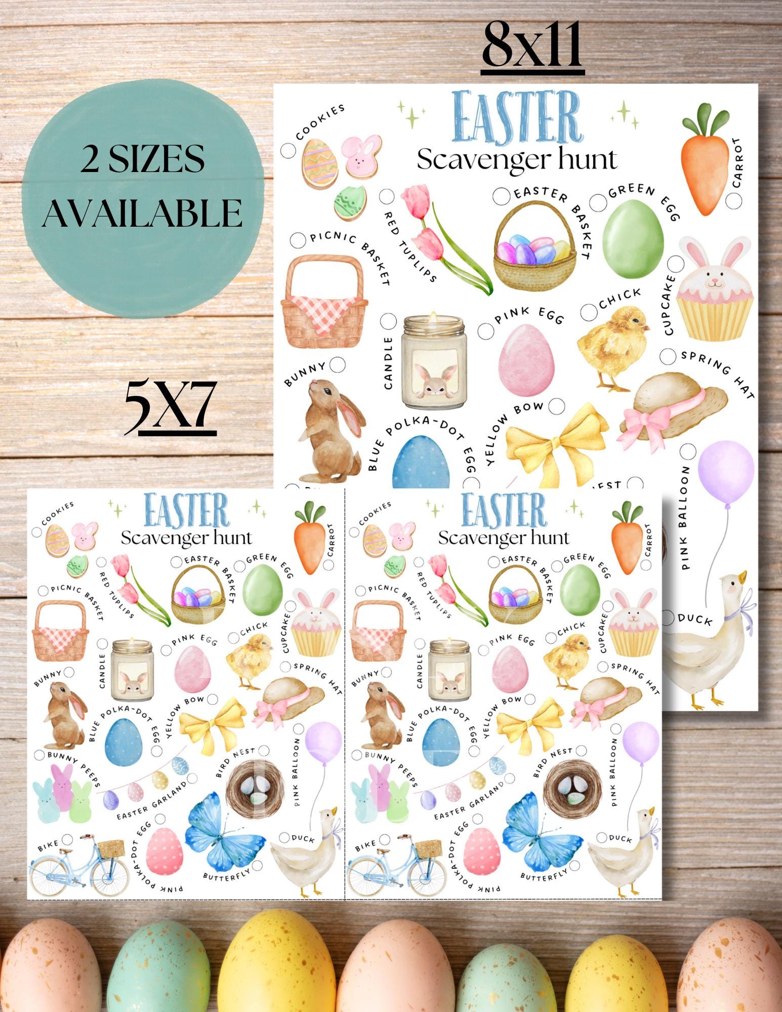 Easter Scavenger Hunt Printable | Watercolor Easter Activity | Kids ...