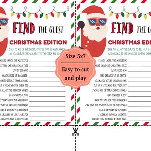 Christmas Find the Guest, Funny Christmas Game, Christmas Party Game ...
