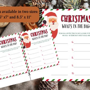 Christmas Santa What's in the Bag, Funny Christmas Game, Christmas ...