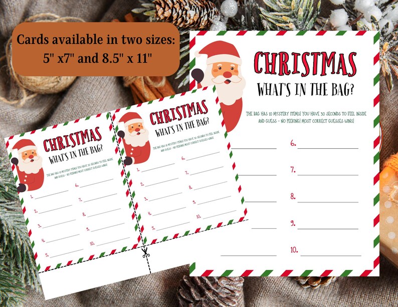 Christmas Santa What's in the Bag, Funny Christmas Game, Christmas ...
