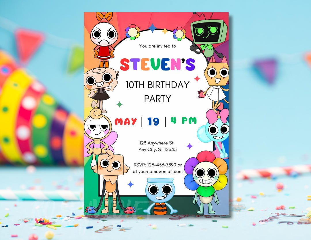Dandy's World Birthday Invitation | Printable Birthday Card for Kids ...