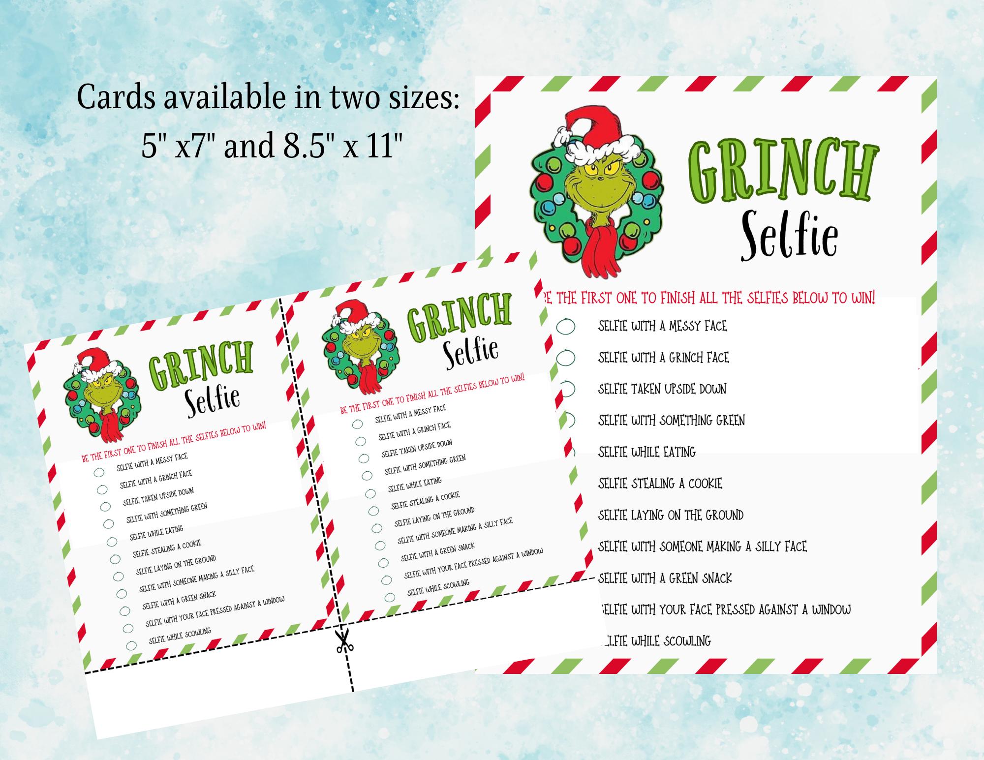 Grinch Selfie Scavenger Hunt: Christmas Party Game (digital Download ...