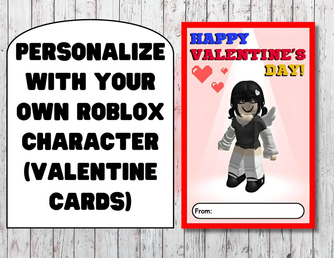 Personalize Your Own Roblox Valentine Cards - Digital Download - Etsy